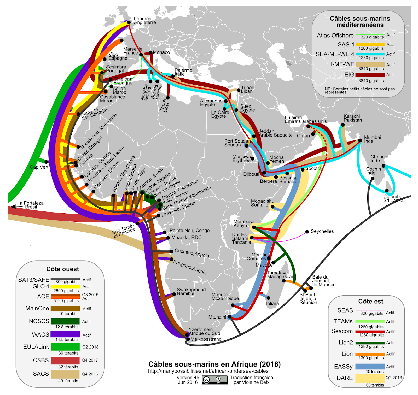 Cartographie numérique: Les câbles sous-marins, enjeu majeur de la ...