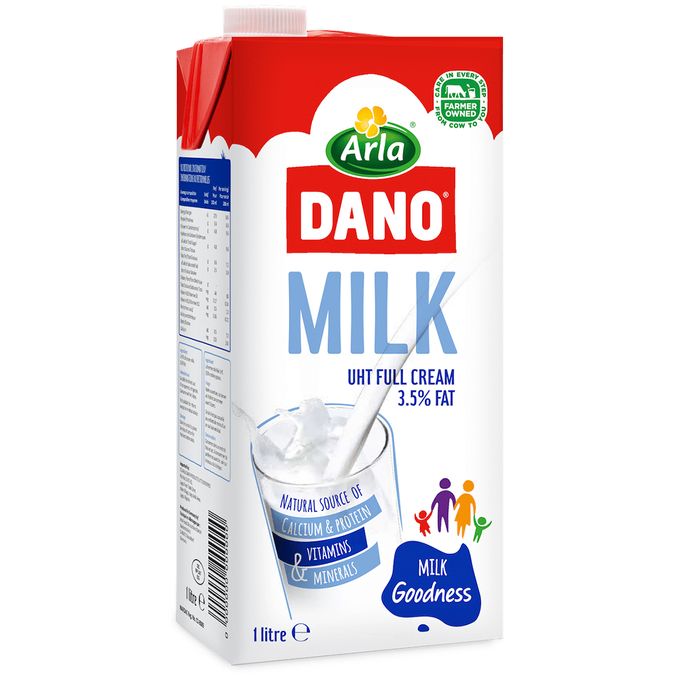 UHT Full Cream Milk- 1 Litre- (3.5%) by Dano - Grocery Products Ghana ...