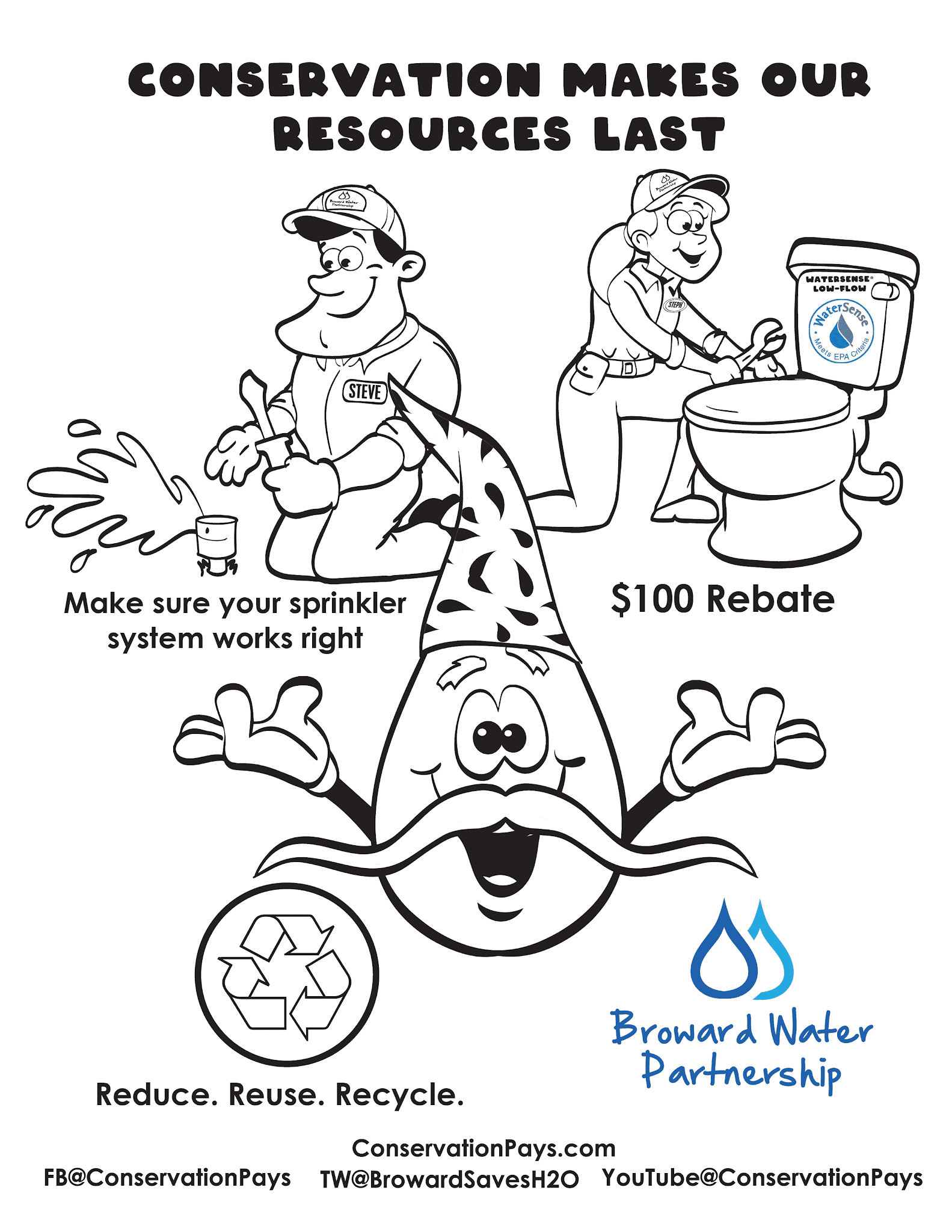 Water Conservation Coloring Pages ~ Coloring Pages