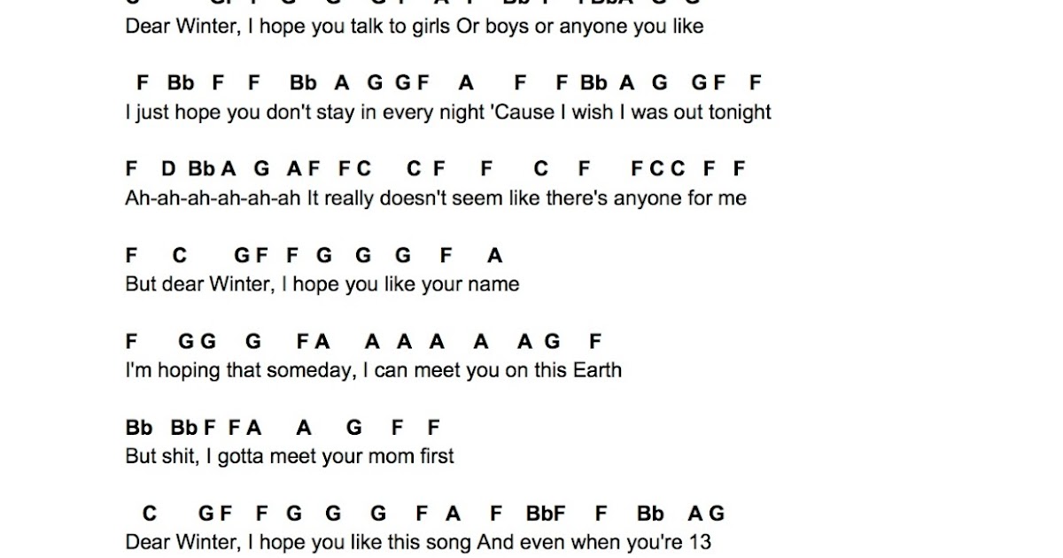 Flute Sheet Music: Dear Winter