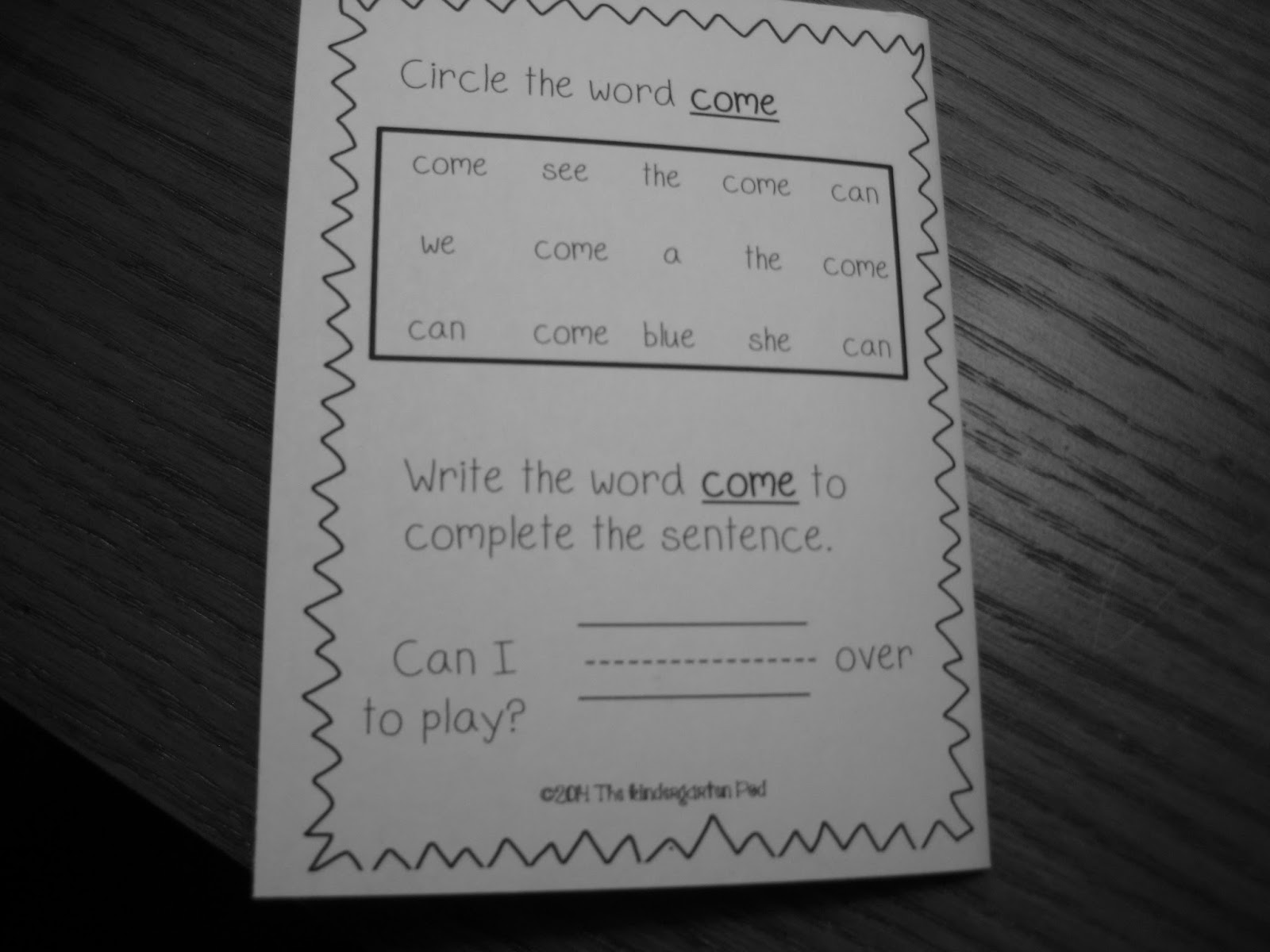 The Kindergarten Pod: Sight Word Mini-Books