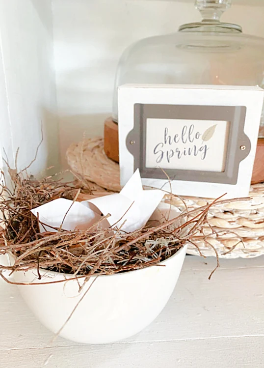 Repurposed Dollar Store Hello Spring Sign