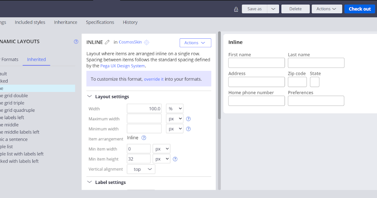 Pega Learnings: How to use inline layouts in Pega