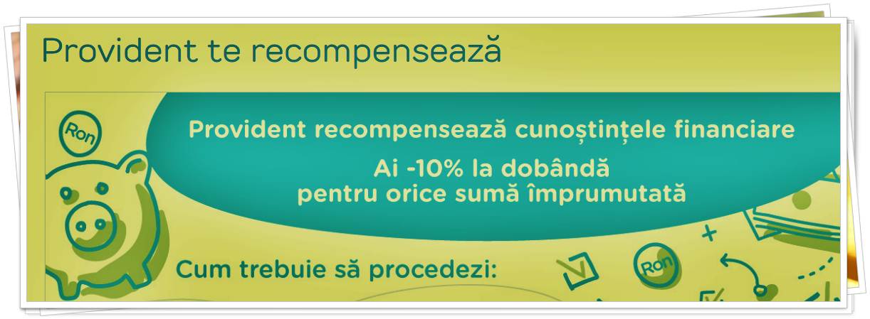 PROMOTIE PROVIDENT: Imprumut cu Reducere pentru clientii cu raspunsuri ...