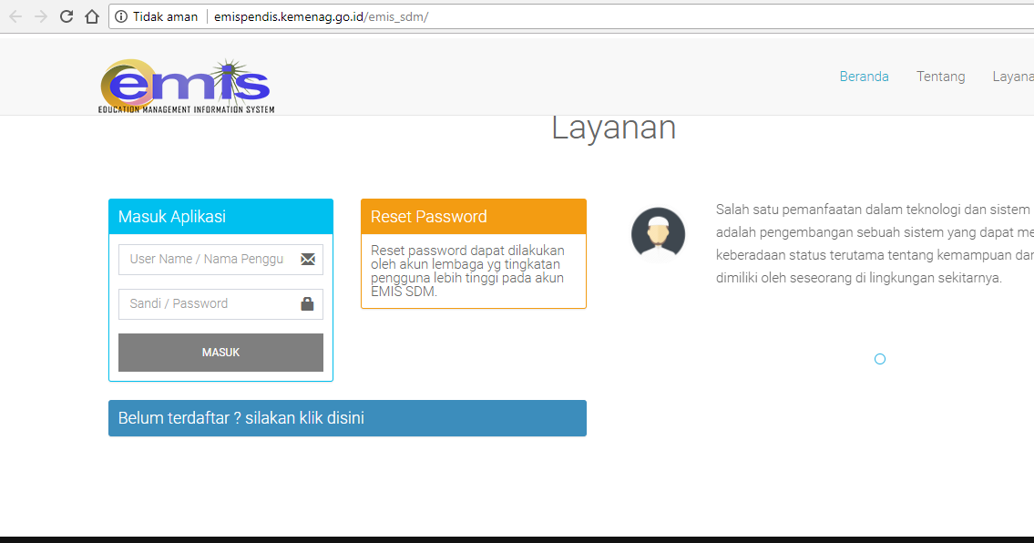 Cara Daftar Operator Emis Pendis Step by Step - LP MA'ARIF BAITUL ULUM