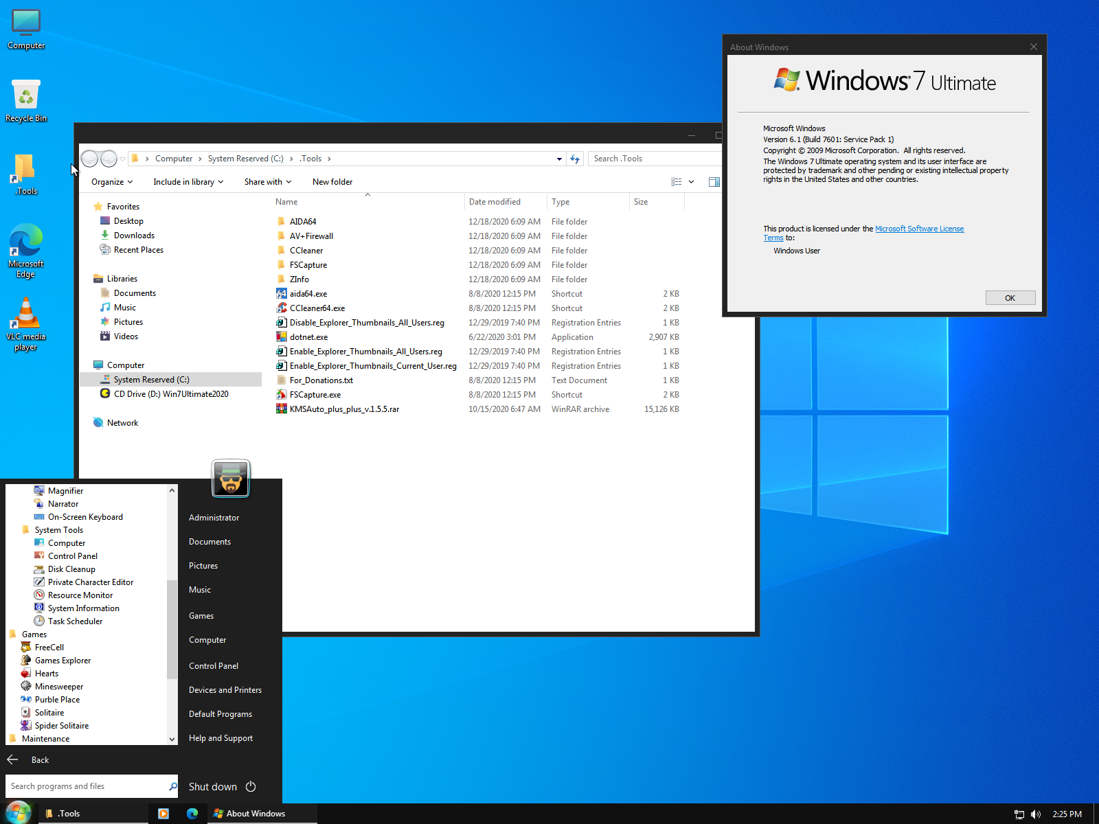 Windows 7 Ultimate Lite Edition x64 2020