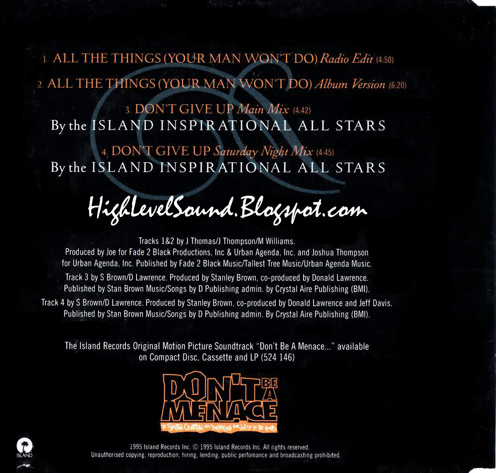 highest level of music: Joe - All The Things (Your Man Wont Do)-(EU_CDM ...