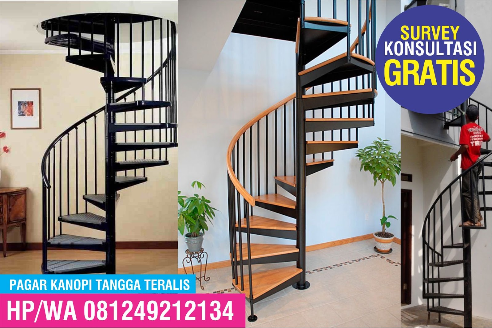40 Gambar Tangga Besi Melingkar | Gubug Minimalis