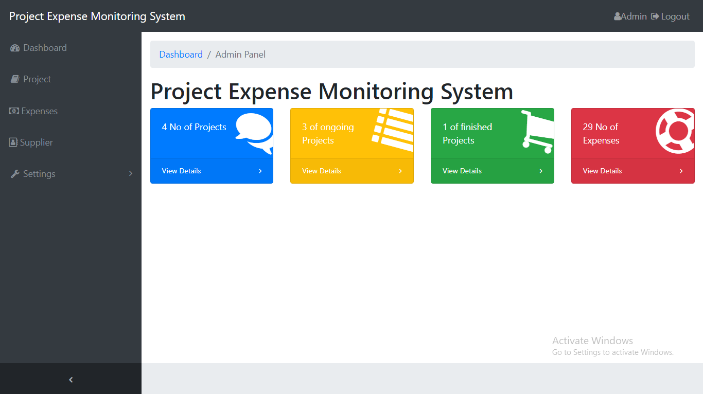 Expense Monitoring System In Php Mysql With Source Code Free Download