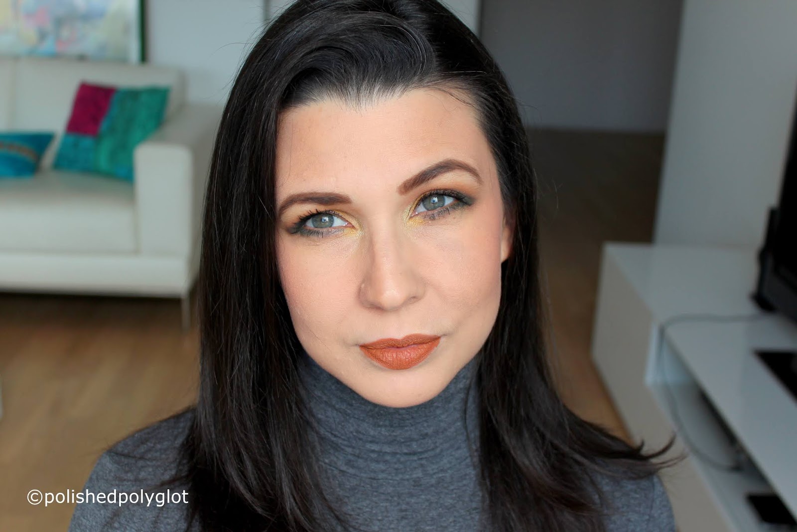 Makeup │ Trendy look in Mustard Yellow and Green / Polished Polyglot