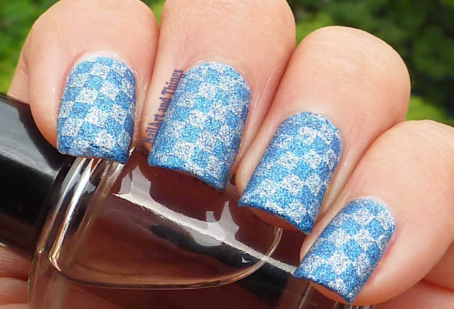 NailArt and Things: Checkered Blue