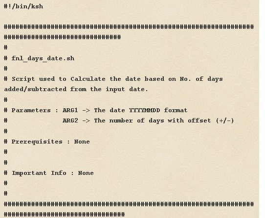 Learning Unix Script Used To Calculate The Date Based On No Of Days Added Subtracted From The