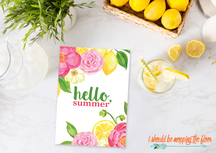 Hello, Summer Printables | i should be mopping the floor
