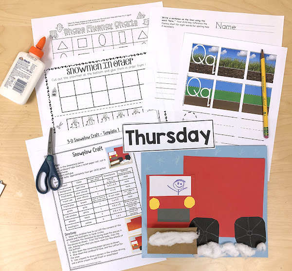 Distance Learning Packets for TK - Winter BUNDLE Weeks 4-7!