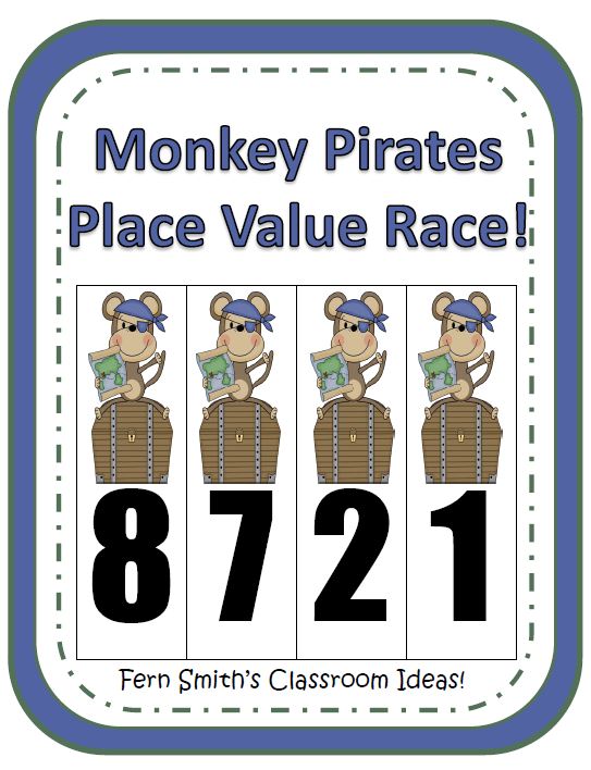 Place Value Race Math Center Game Activities - Fern Smith's Classroom ...