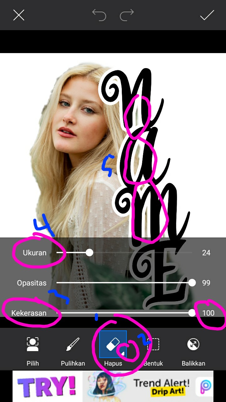 Tutorial Letter Potrait || 2 (Picsart Tutorial) - TutorialDuaEnam