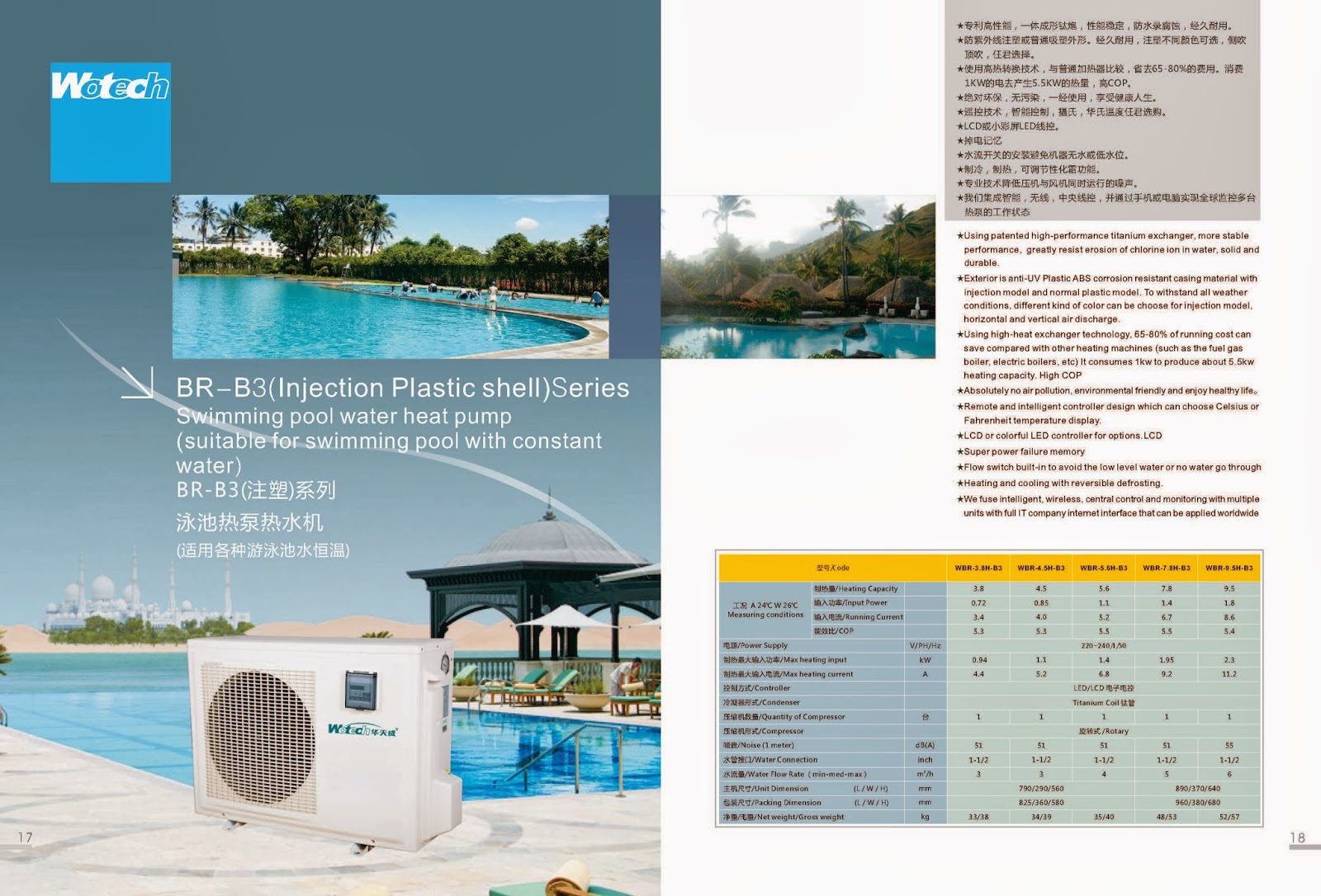 Swimming Pool Heat Pumps: Wotech Air Source Swimming Pool Heat Pump WBR ...