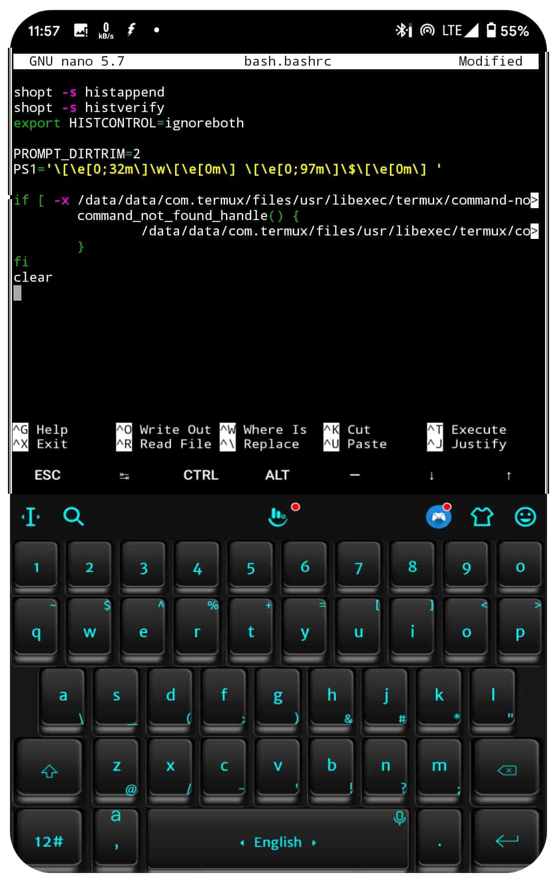 Customize Termux Header Your Device Info Details