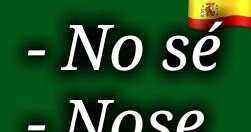 Blog de la Lengua : NO SÉ Y NOSE