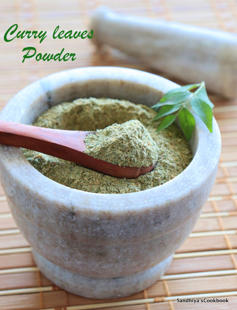 Sandhiya's Cookbook: Curry leaves Powder | Karuveppilai Podi | Home ...