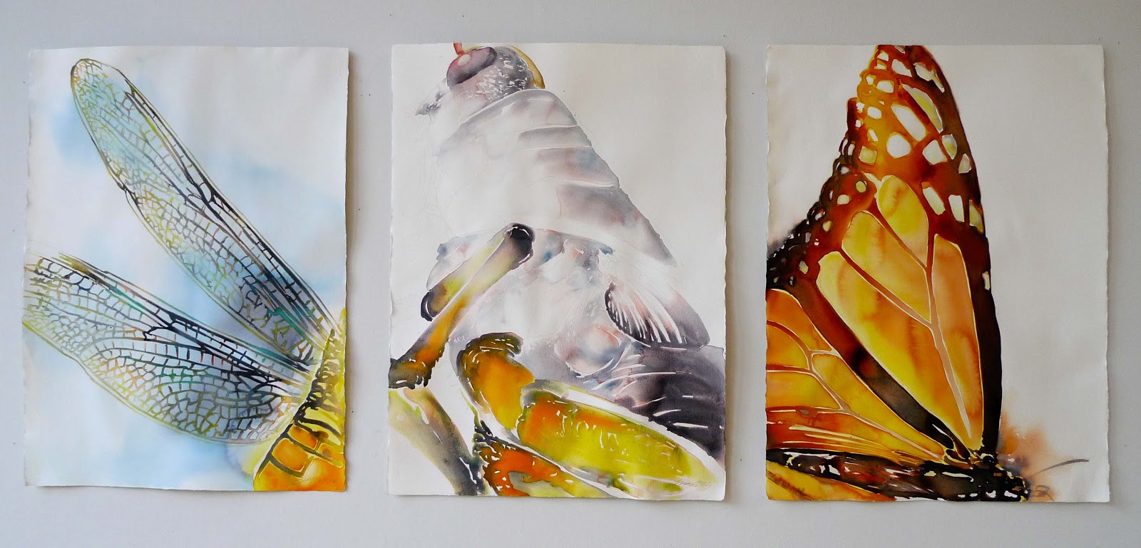 paintings: HOPPER TRIPTYCH- watercolor