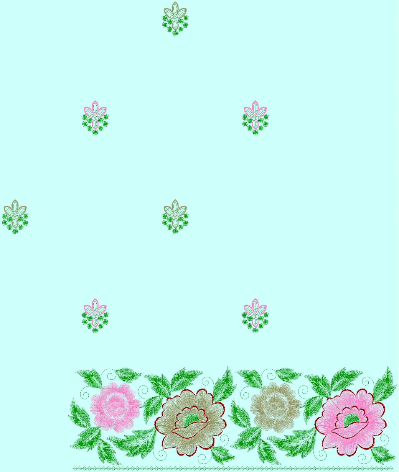 EmbDesignTube: Ethnic Sari Border Pallu Embroidery Designs