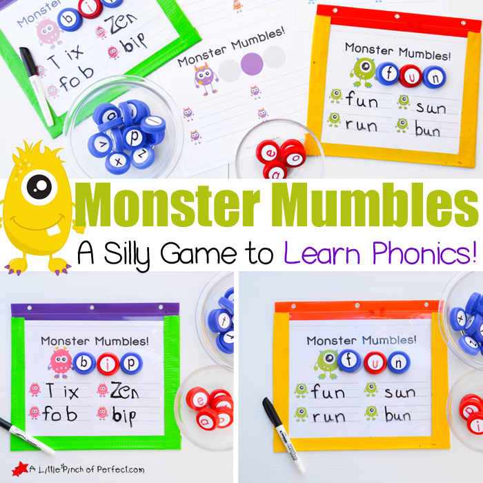 Monster Mumbles Phonics Game and Free Printable to Make Learning Fun ...