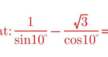 Prove that: 1/sin10° - √3 /cos10° =4. | Value of Trigonometric Ratios ...
