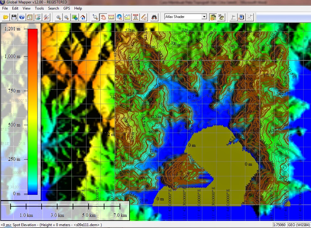 Suara Geologi: Cara Membuat Peta Topografi Dari Citra Satelit (SRTM)