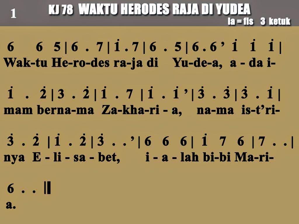 Lagu Gereja Rohani Kristen: Kidung Jemaat. 078. Waktu Herodes Raja di ...