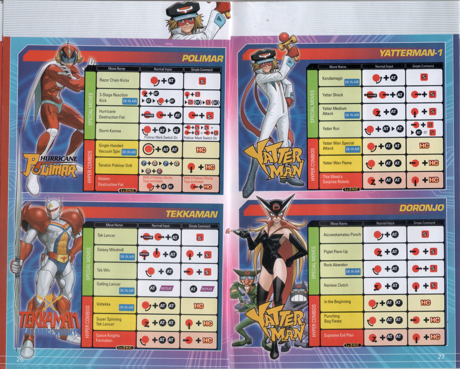 Tatsunoko vs. Capcom: Ultimate All-Stars (Wii, US) Manual Scans
