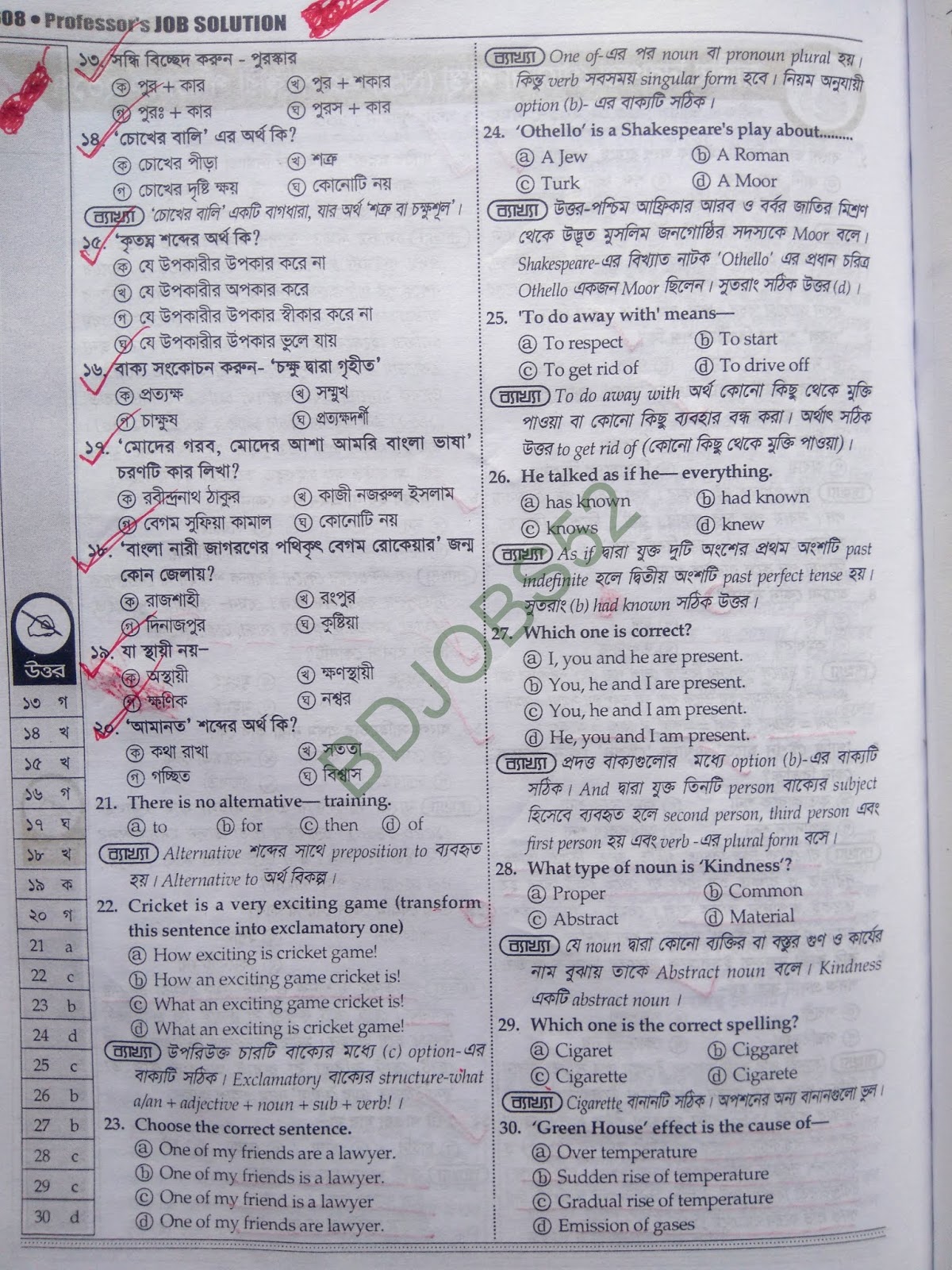 NSI Previous Question Solution PDF Download Link (MCQ and Written Exam) - bdjobs52.com - Govt ...