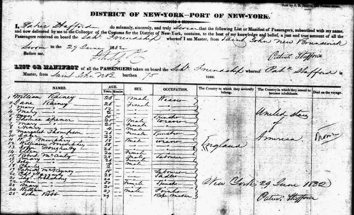From Maine to Kentucky: Nancy Rainey of Ireland - 52 Ancestors #11