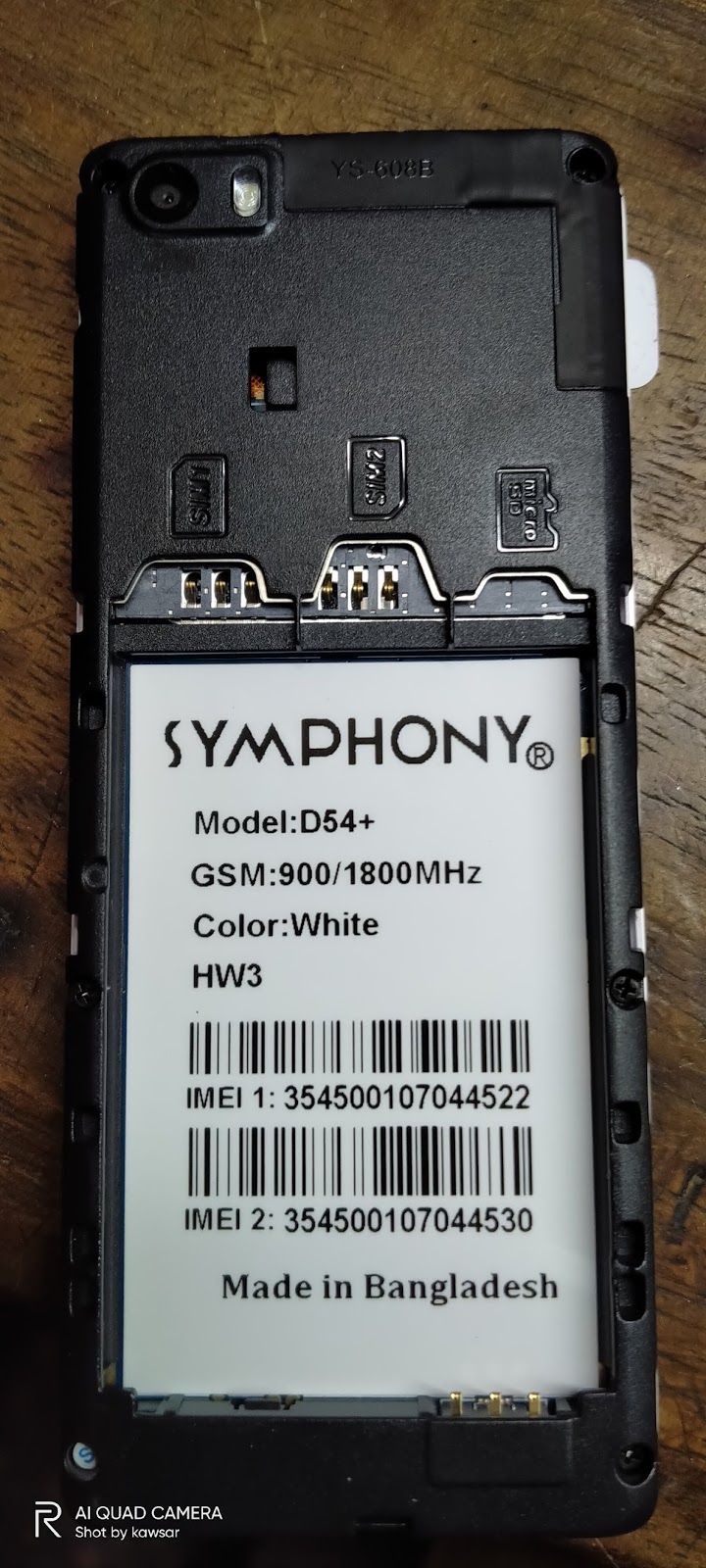 .: SYMPHONY D54+ FLASH FILE MT6261 100%OK