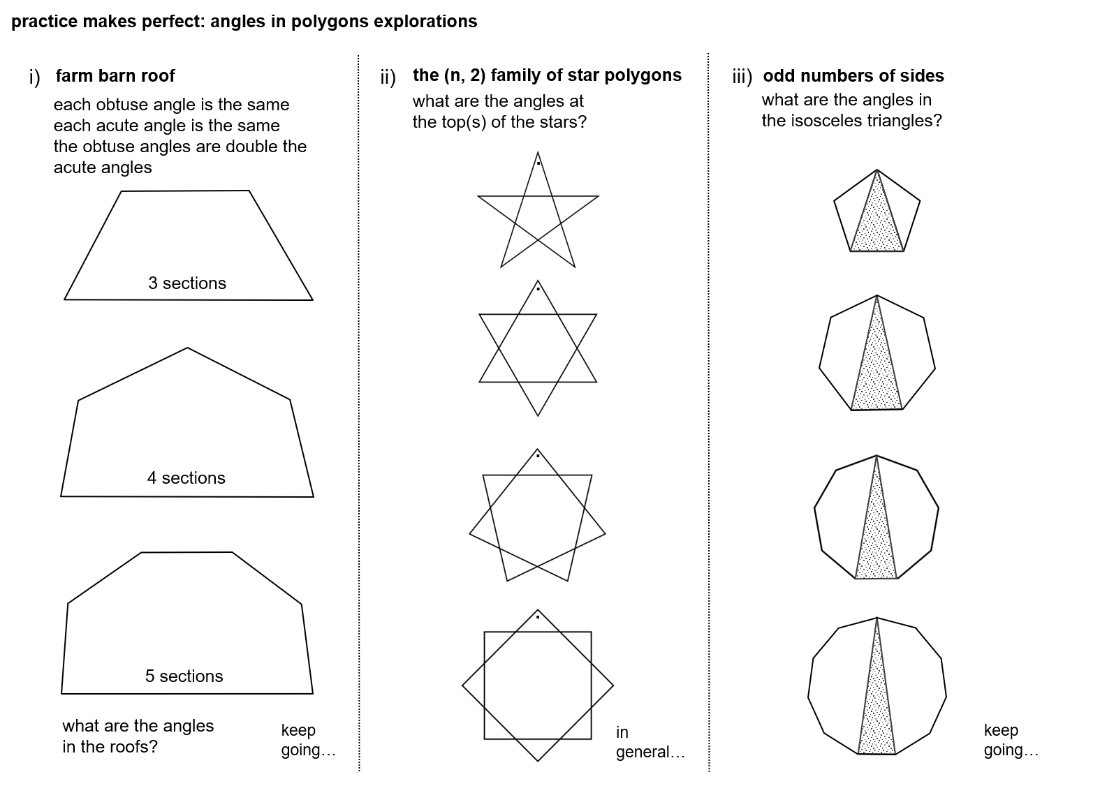 MEDIAN Don Steward mathematics teaching: angles practice makes perfect