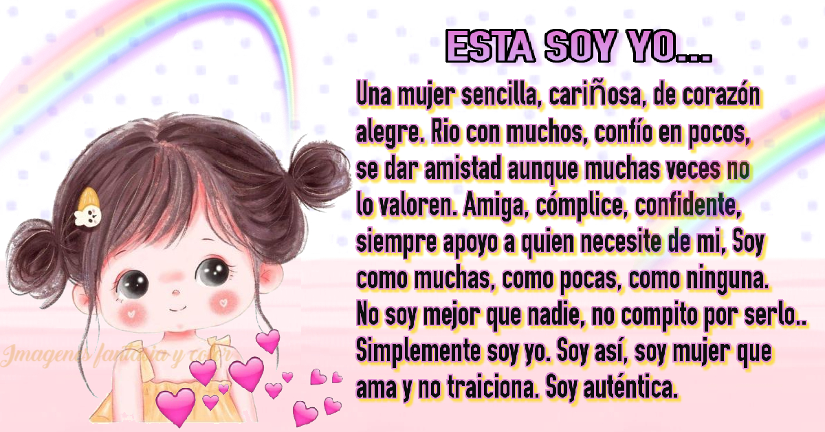 Imagenes, fantasia y color: Esta soy yo