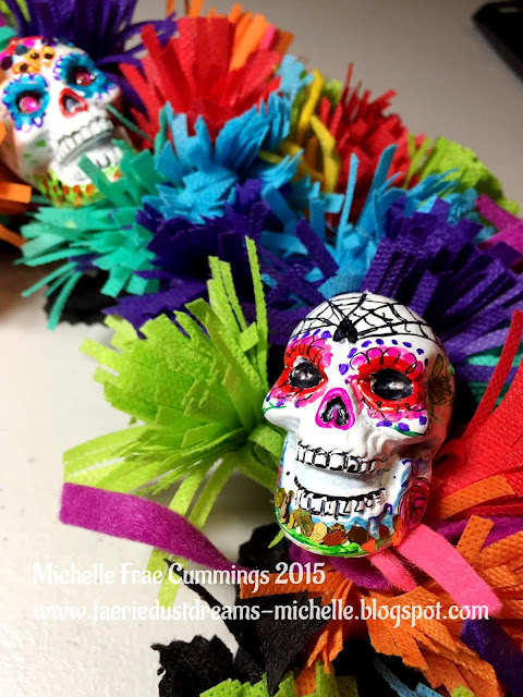 Faerie * Dust * Dreams: How to make a Sugar Skull - Day of the Dead Wreath!