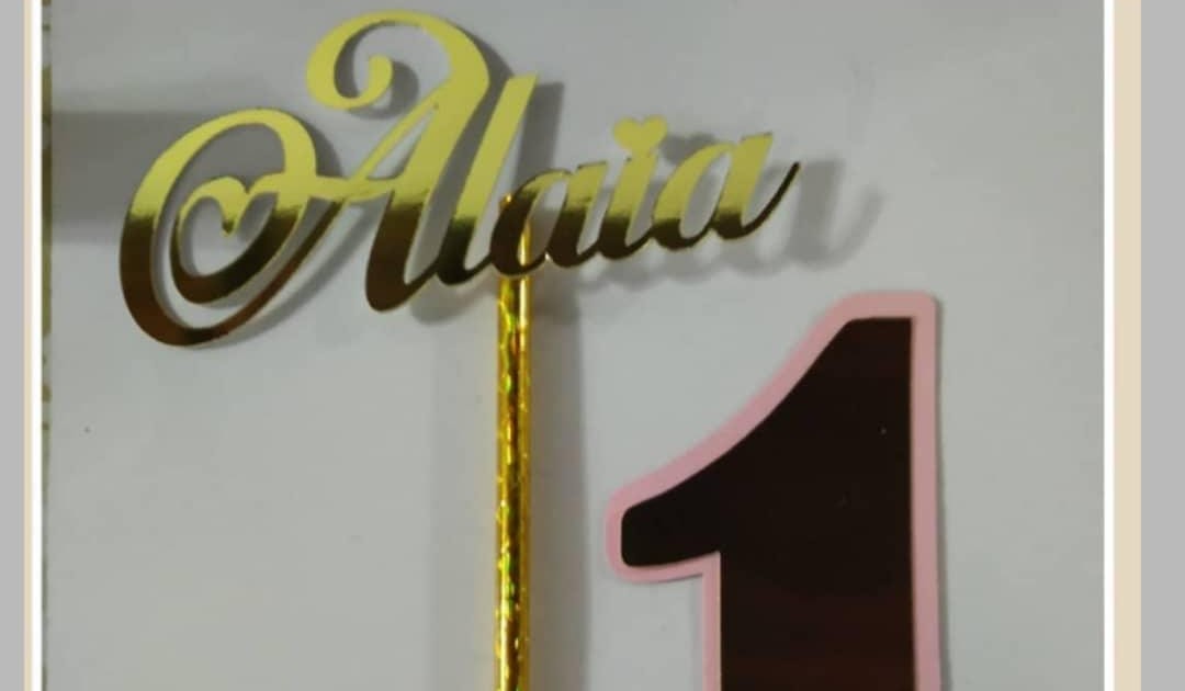 Nombre y Número Metalizado Alaia 1 - Mis Toppers Tus Toppers