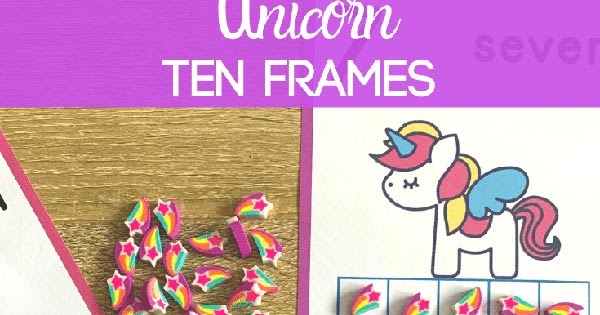 Unicorn Ten Frame Cards | Totschooling - Toddler, Preschool ...