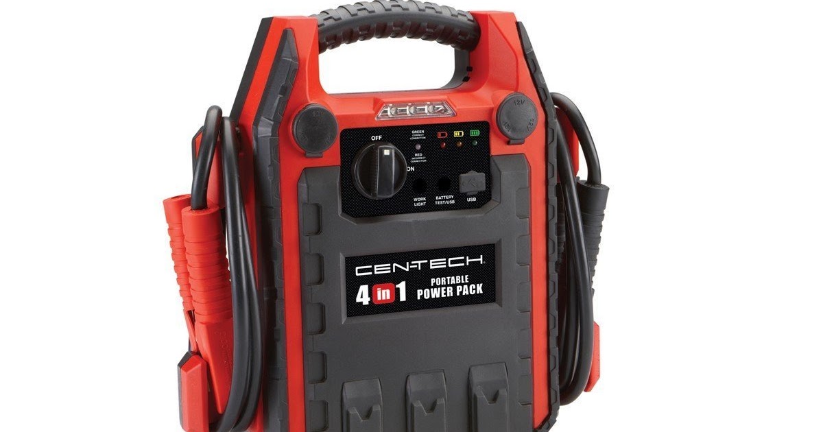 Cen Tech Automotive Meter 95670: 4-in-1 Jump Starter