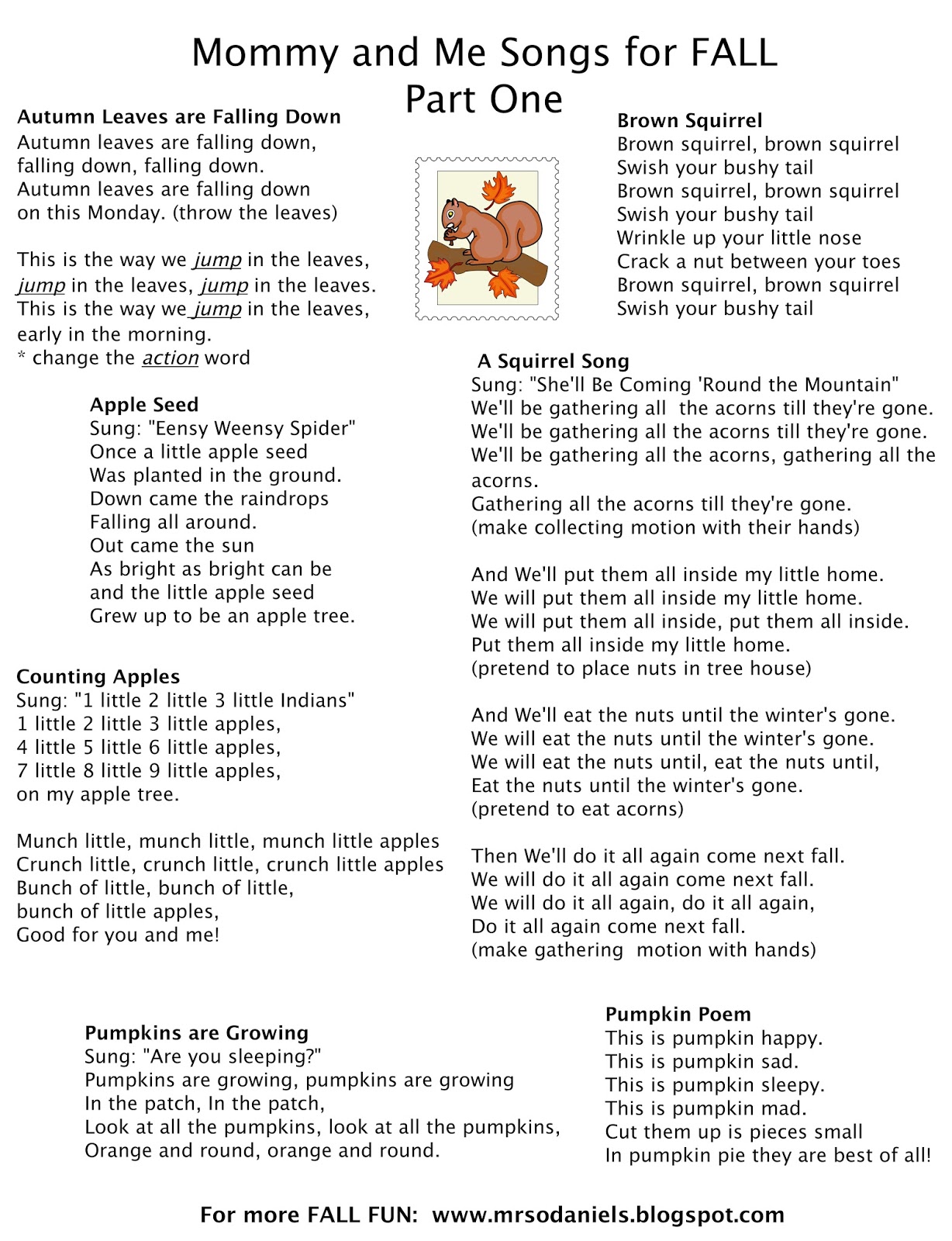 Fall fall fall song - jordprint