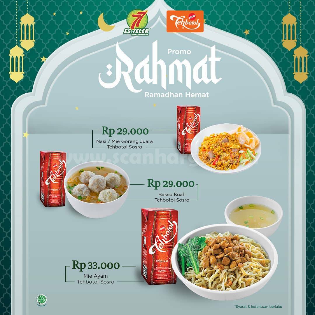 Es Teler 77 x Sosro Promo RAHMAT Ramadhan Hemat harga mulai Rp 29.000 per paket - scanharga