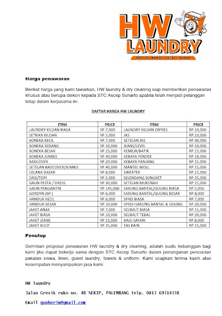 HW laundry Palembang 0813 69314338