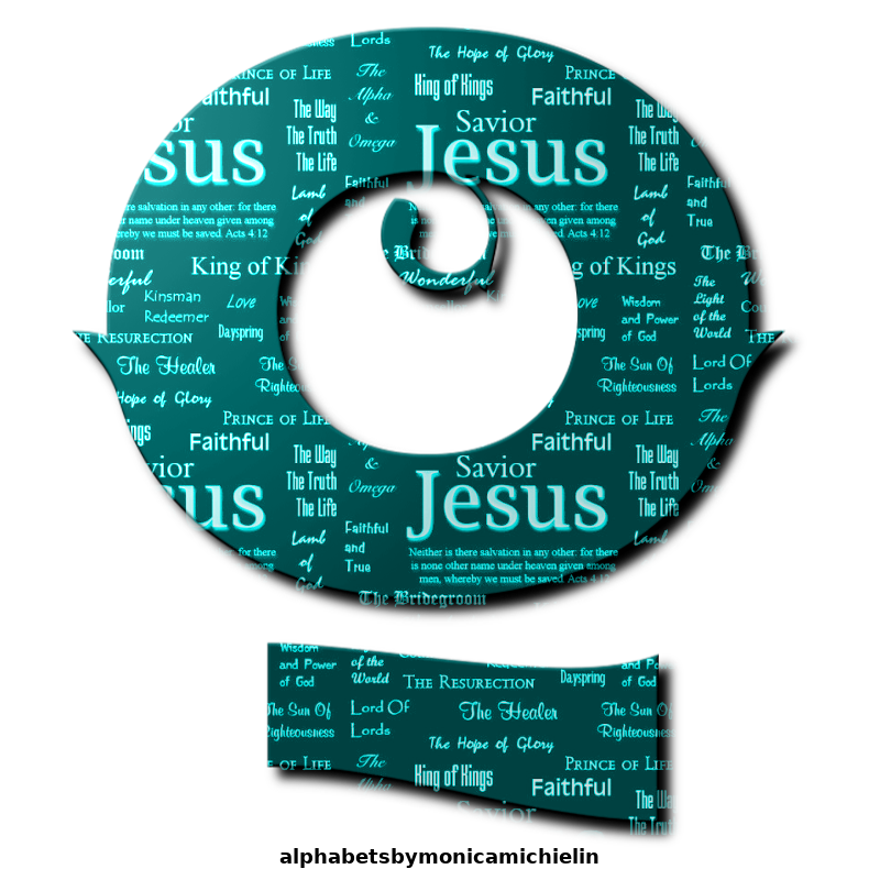 M. Michielin Alphabets: JESUS NAME ALPHABET AND ICONS PNG, #Jesus