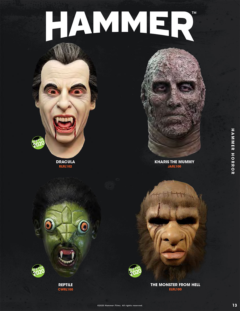 2020 Trick or Treat Studios Hammer Horror Mask Line | Blood Curdling ...