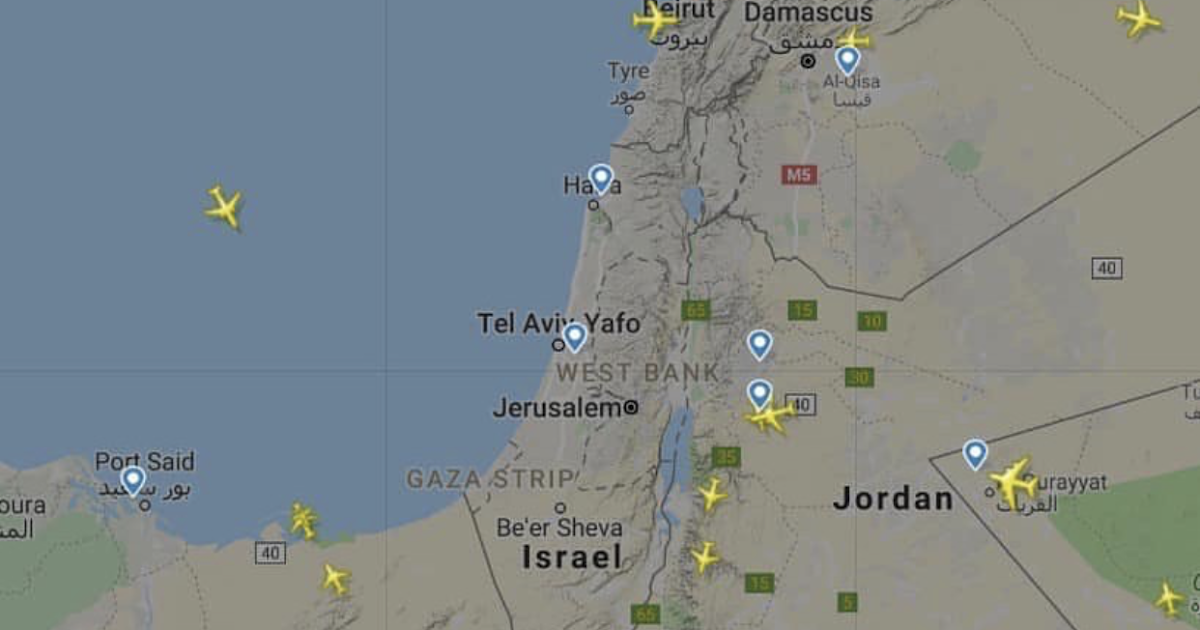 DUS IZ NIES !! Rare View...: Israeli Airspace On Yom Kippur