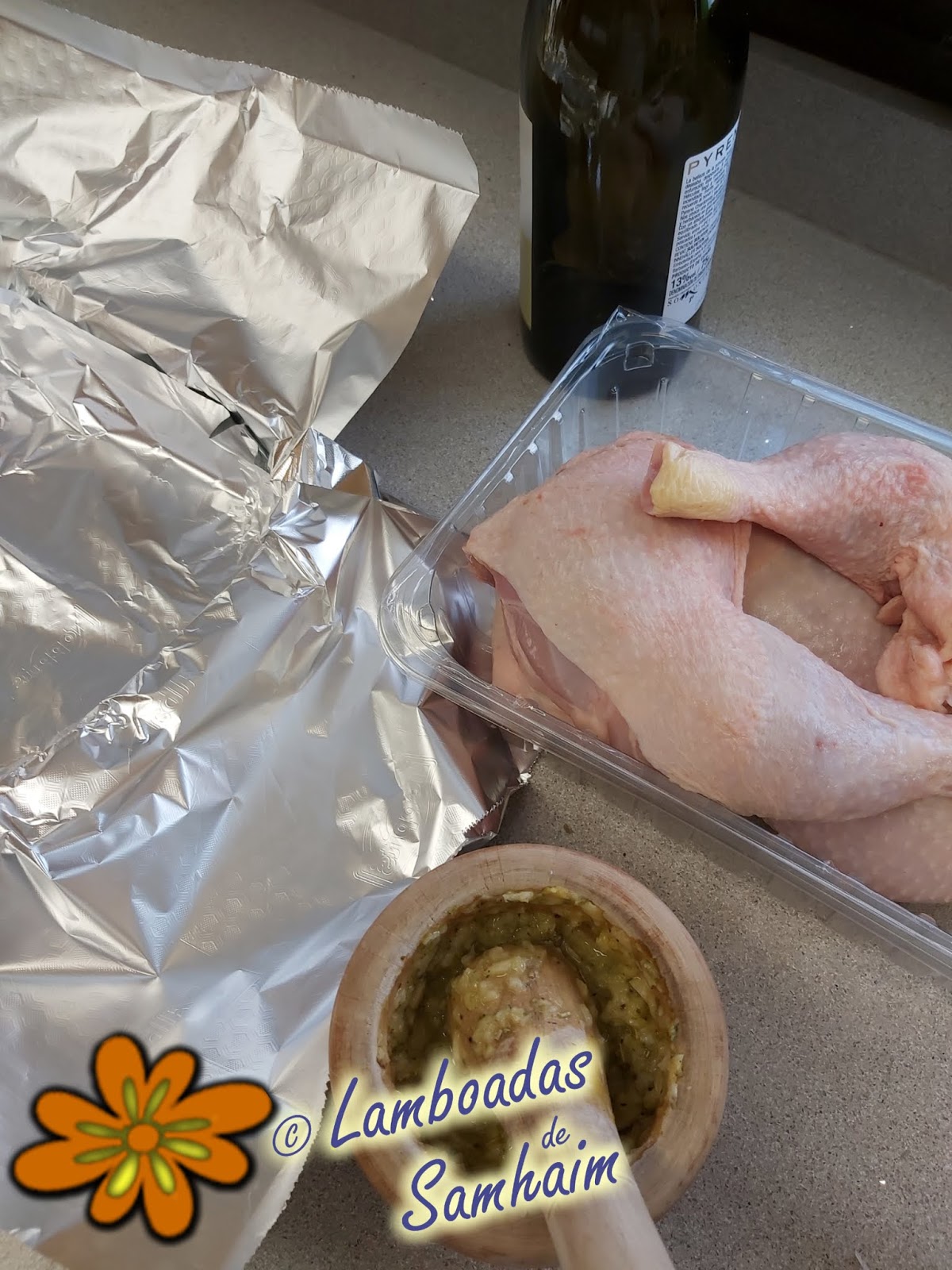 Lamboadas de Samhaim: Pollo asado a las finas hierbas con champiñones ...