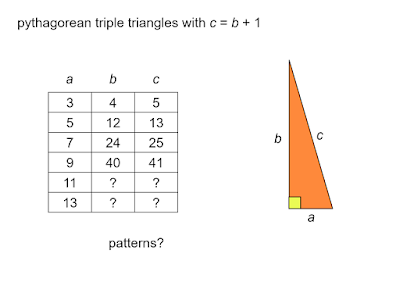 MEDIAN Don Steward mathematics teaching: pythagorean triples introduction