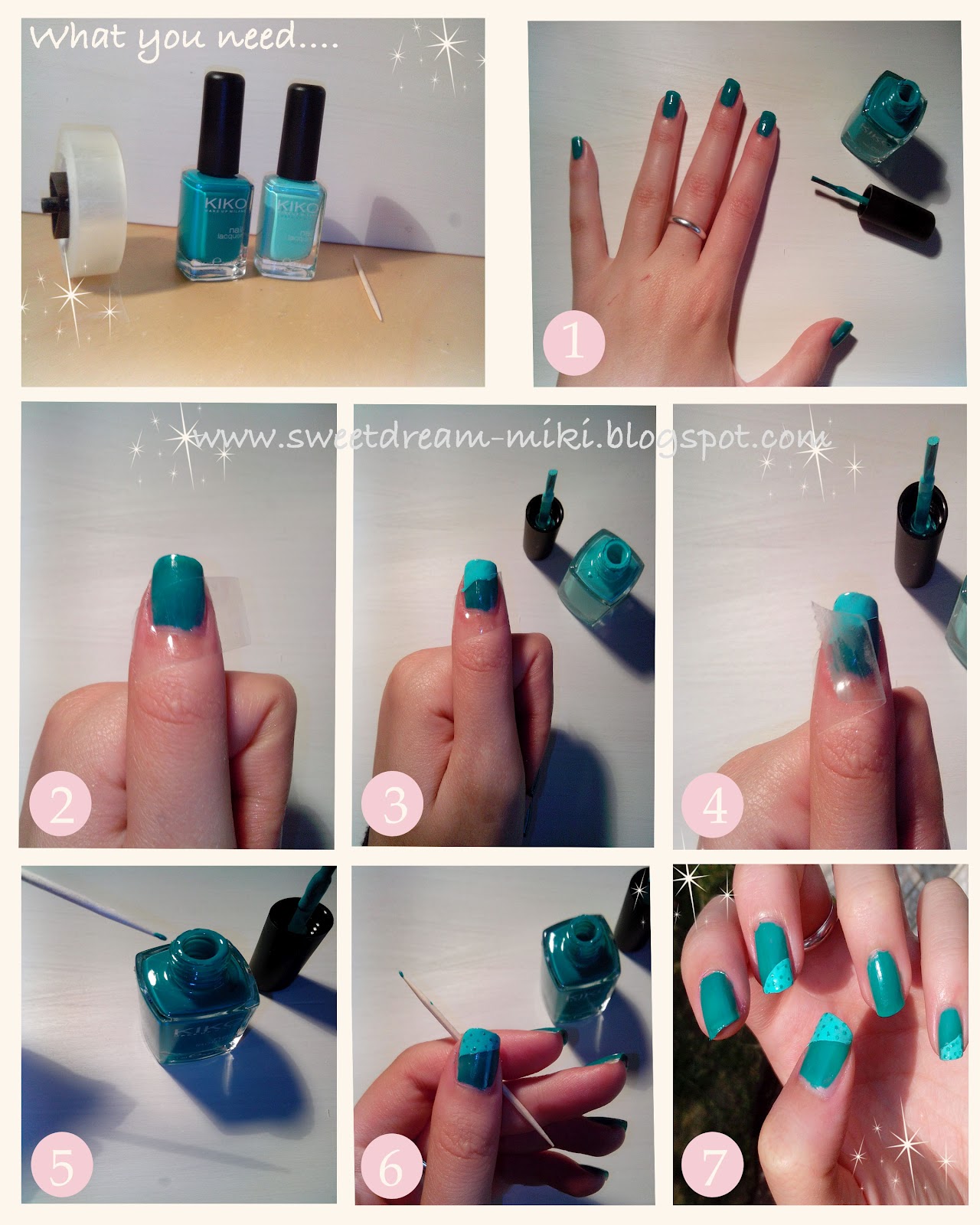 Nail Art Tutorial: Green Dots - The Photoholic Girl
