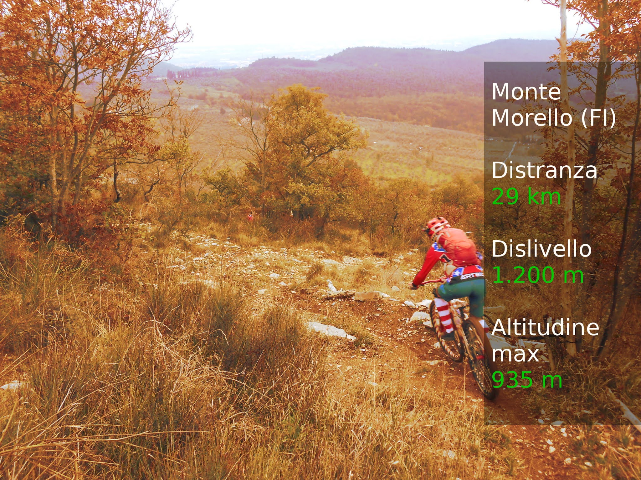 Monte Morello (FI) sulla mitica discesa della Brucomela